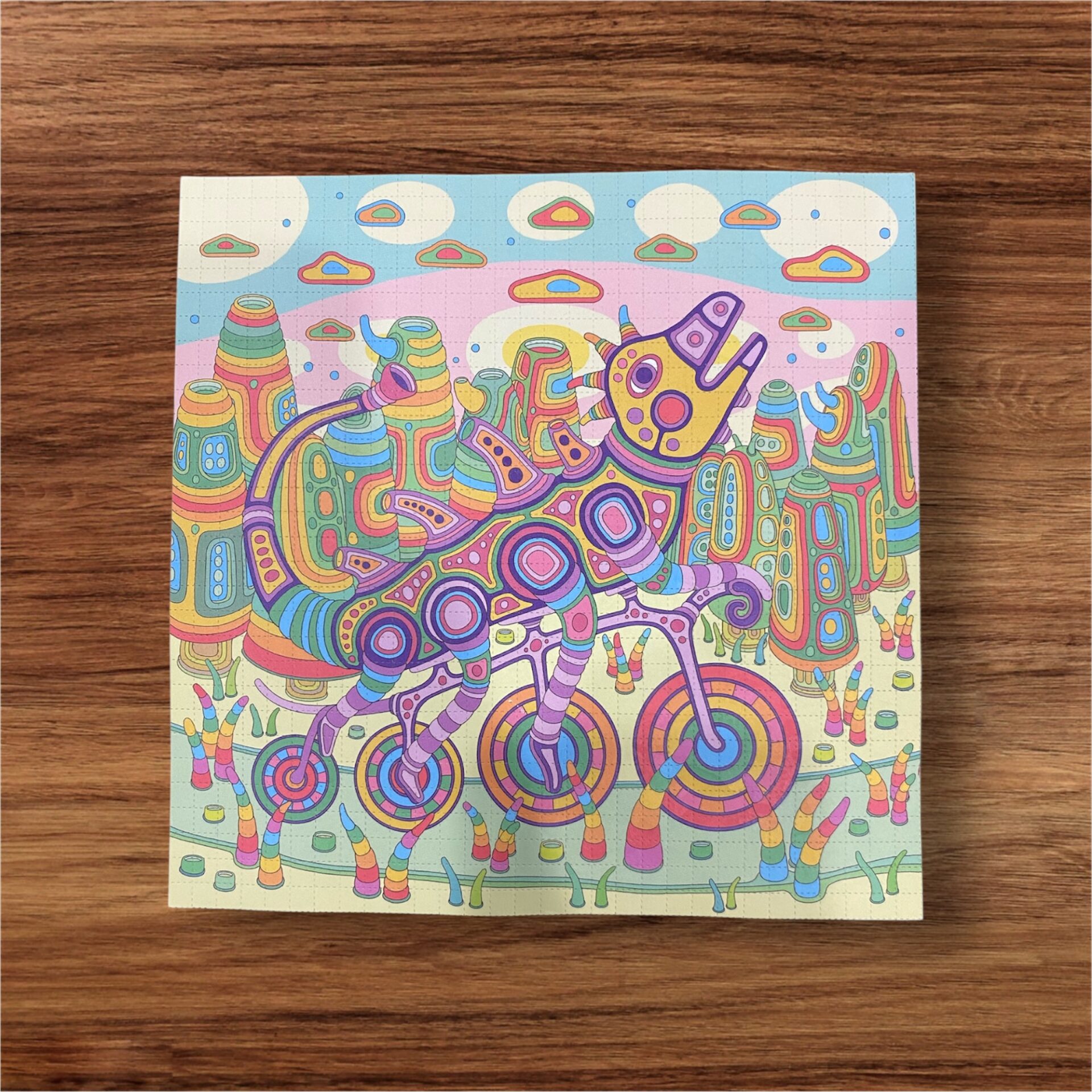 LSD 110mcg Blotter Paper - Fractal Elephant